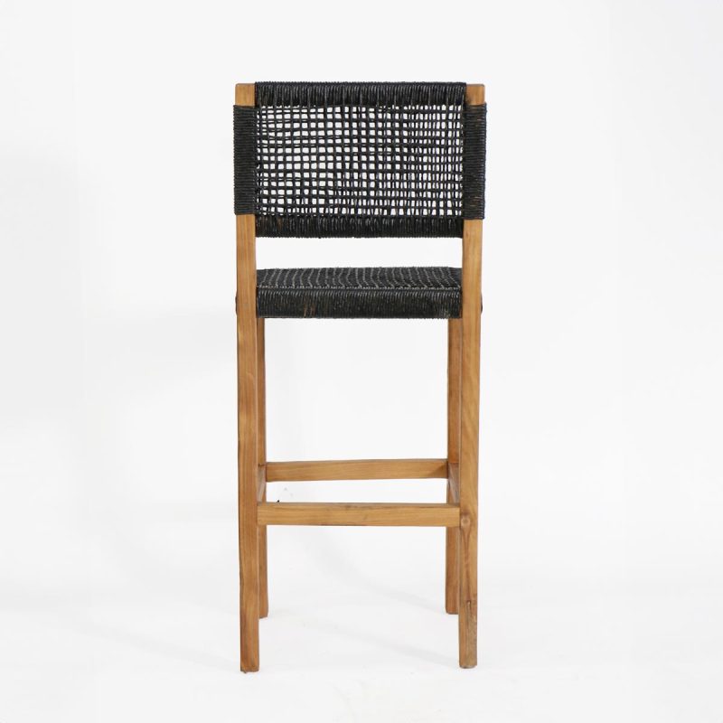 Silla de BAR simón madera / fibra sintética color negro H72cm ...