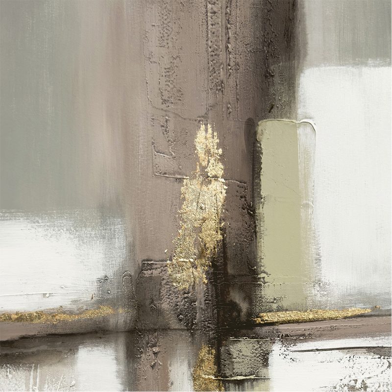 Cuadro El Hombre CANVAS pintado a mano Gris/Blanco marco Negro 70 x ...